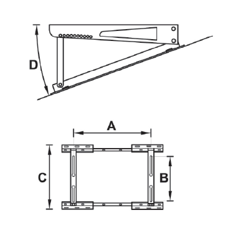 Tecnosystemi - TSTT 140 T Telescopic transverse roof bracket