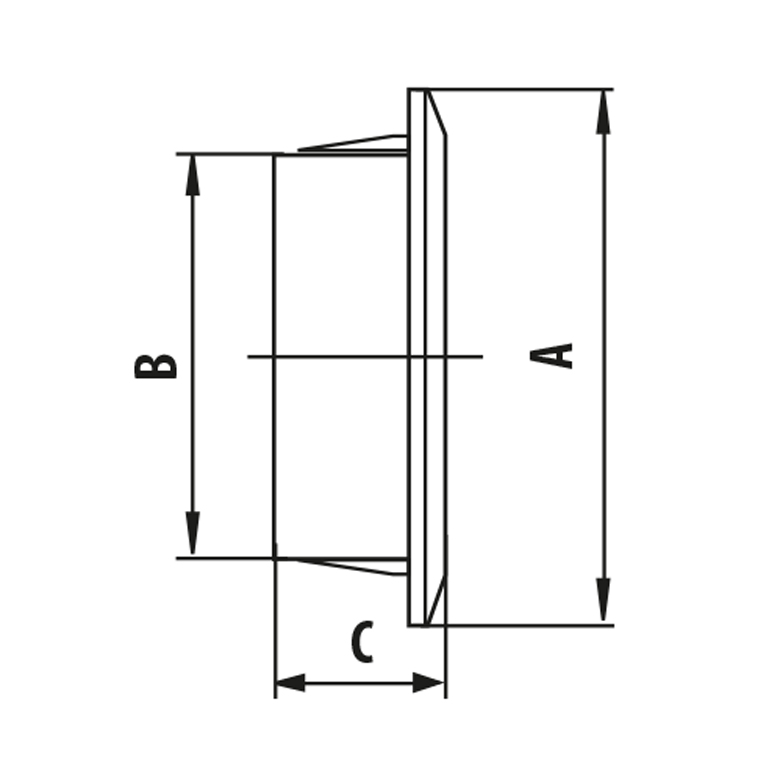 Tecnosystemi - Flush-mounted circular grille in brown ABS