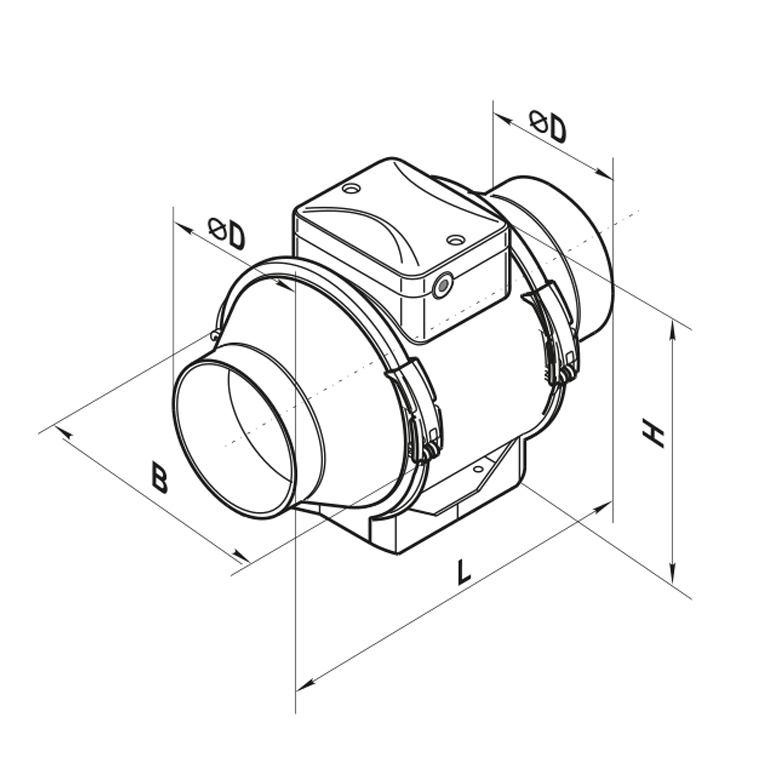 Tecnosystemi - Mixed flow in-line fan