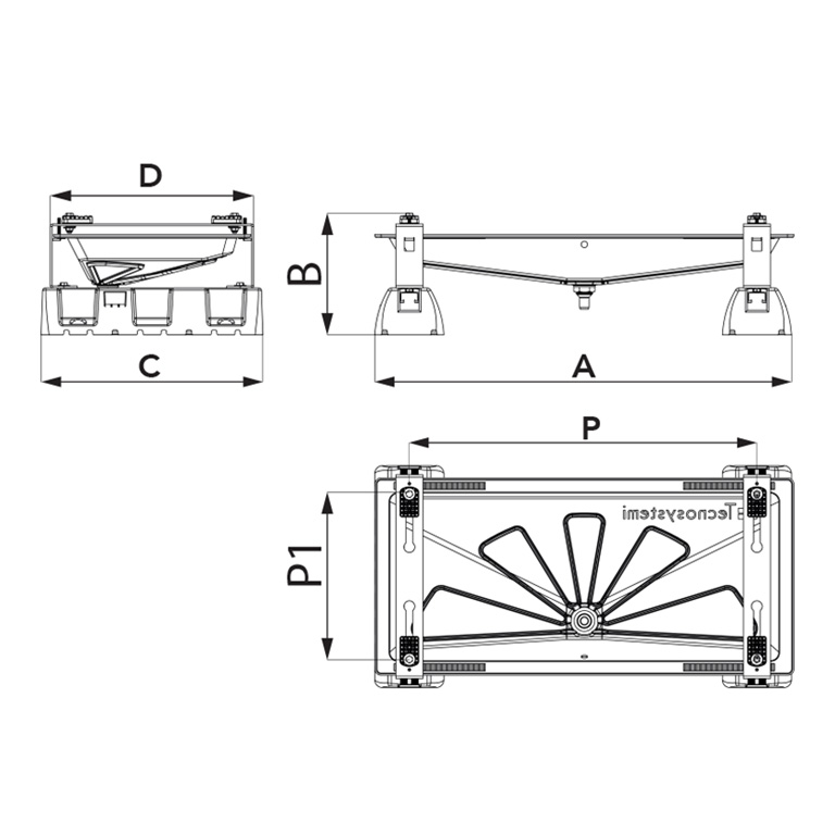 Tecnosystemi - INFINITY INFINITY floor support with BLUE RIVER and ...