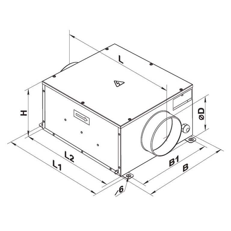Tecnosystemi - Simple flow ventilation box for MVHR system