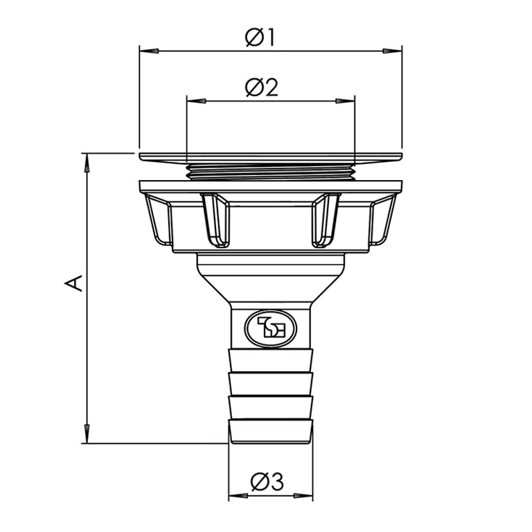 Tecnosystemi - Condensate drain plug with threaded collar connection ...
