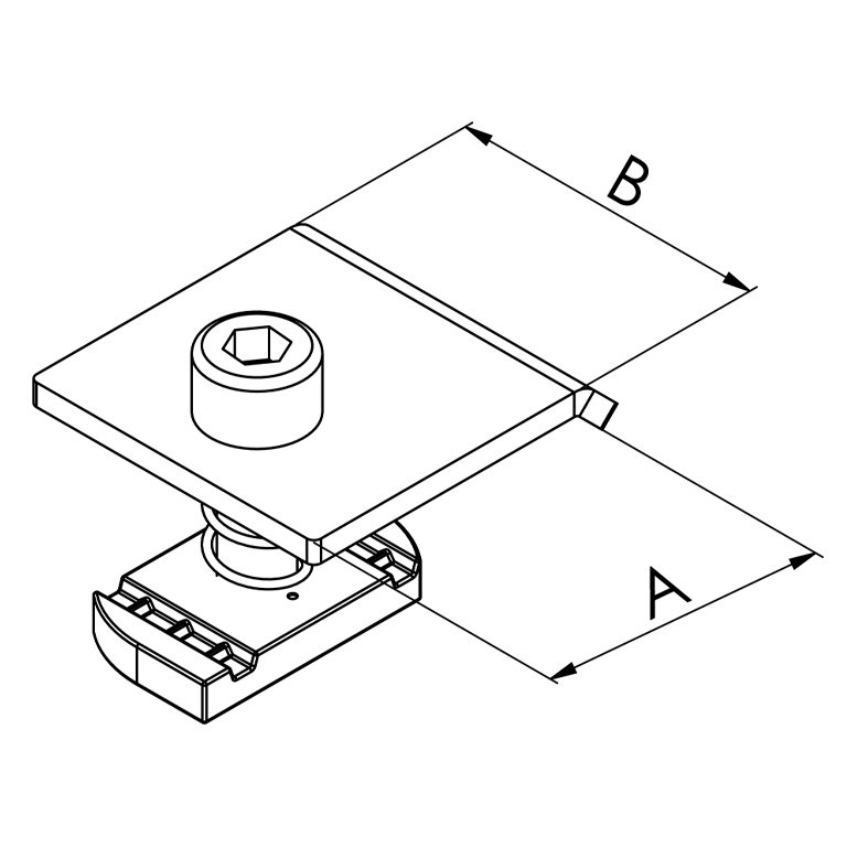 Tecnosystemi - MPST-L Pre-assembled side clamp for solar thermal panel