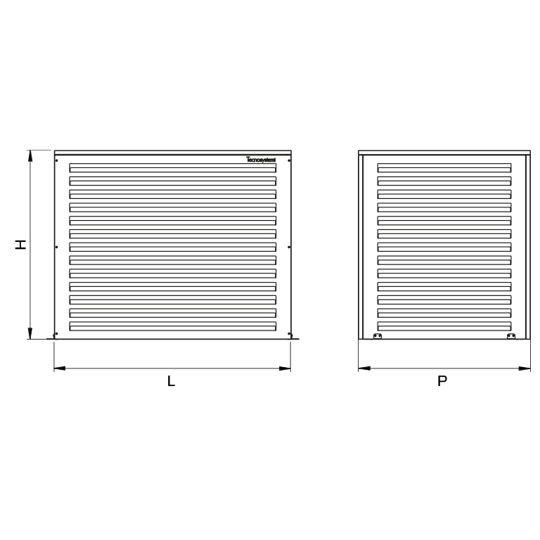 TS-COVER BOX MODULAR Protezione per unità esterne GRIGIO RAL 7016 ...