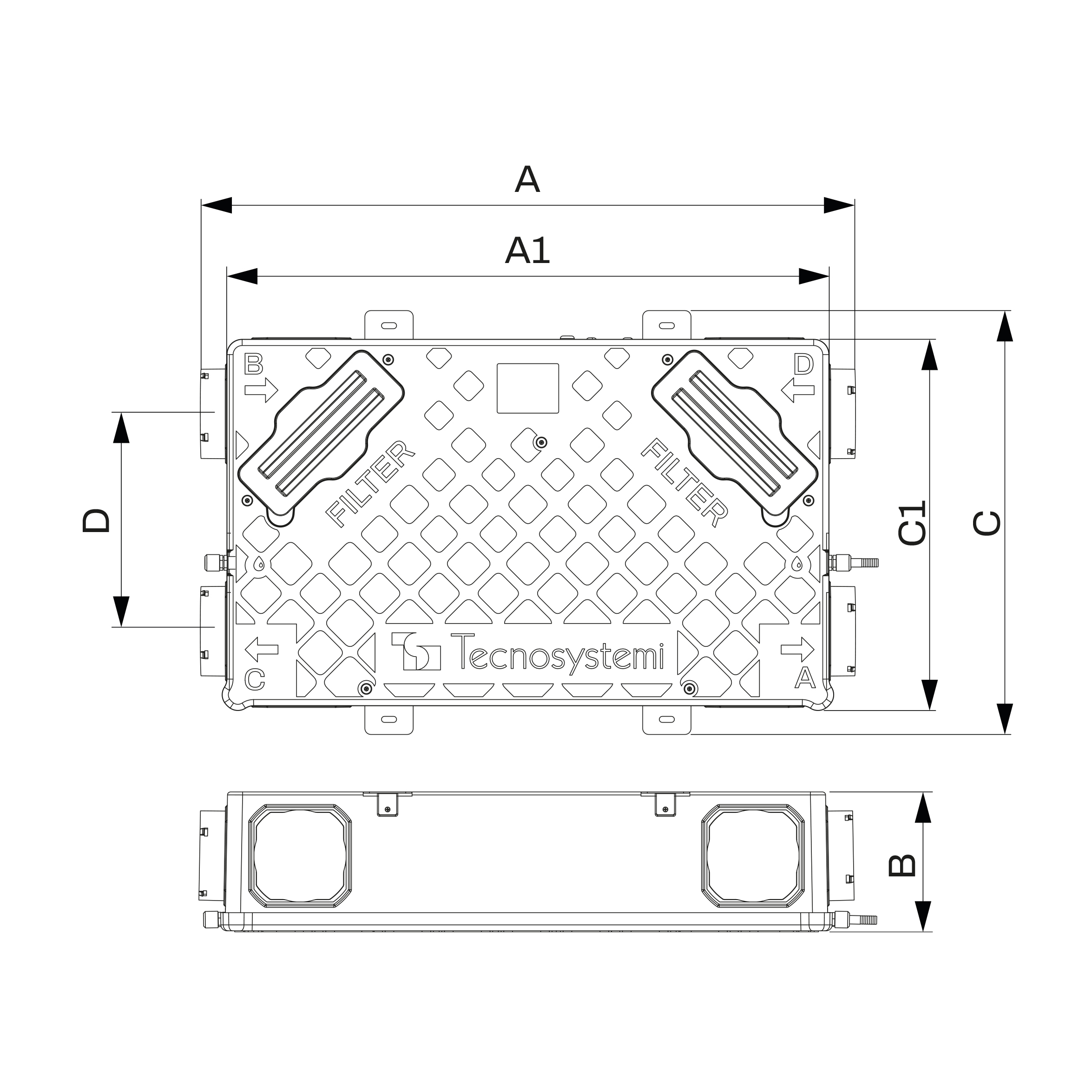 TS-ERVU Recuperatore di calore entalpico canalizzabile a soffitto ...