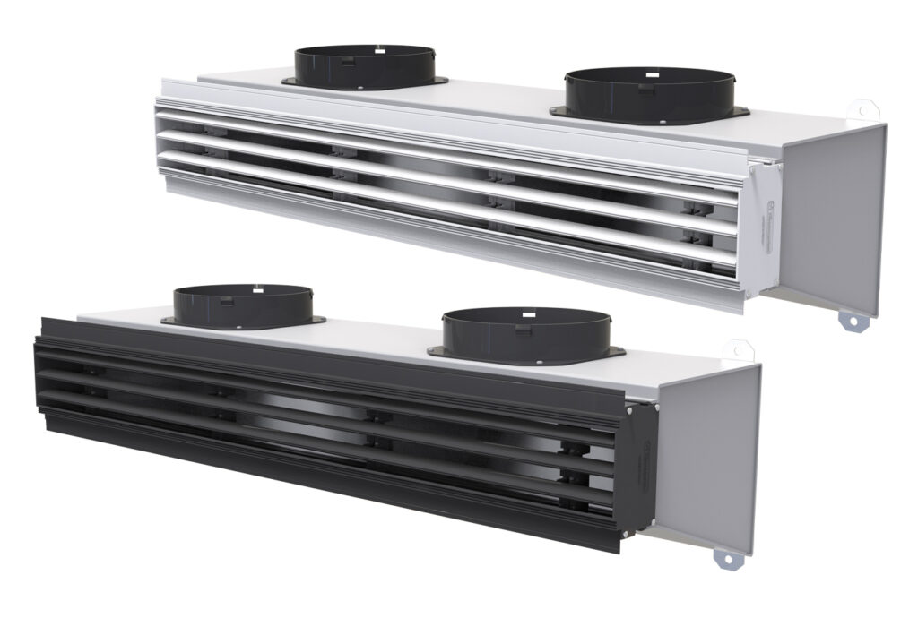 Recessed linear diffuser in anti-condensation PVC plastic with 3 ...