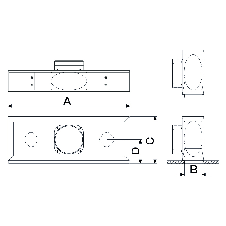 Tecnosystemi - Lowered insulated plenum with top connection, complete ...