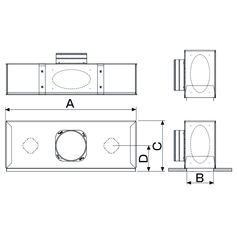 Tecnosystemi - Lowered insulated plenum with top connection, complete ...
