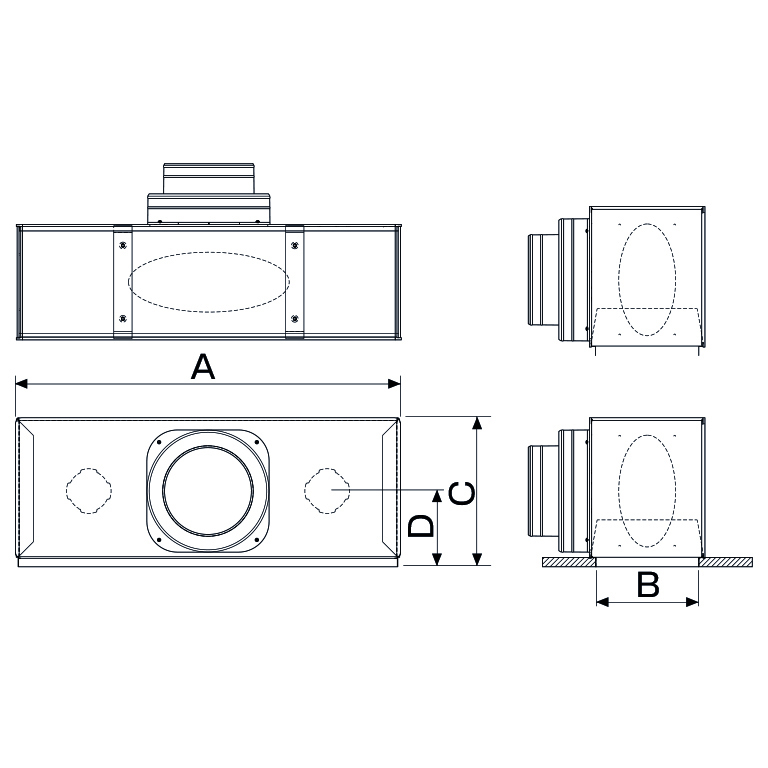 Tecnosystemi - Lowered insulated plenum with top connection, complete ...