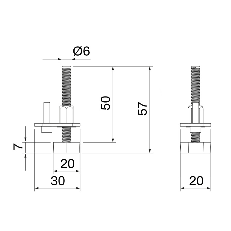 Adjustable foot for cages for aesthetic protections - Tecnosystemi